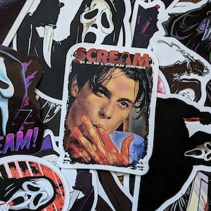 SCREAM MOVIE STICKERS Retro Artwork Decal Set, Indoor/outdoor Scary ...