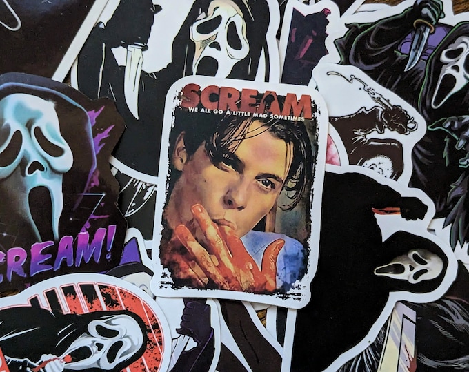 SCREAM MOVIE STICKERS Retro Artwork Decal Set, Indoor/outdoor Scary ...