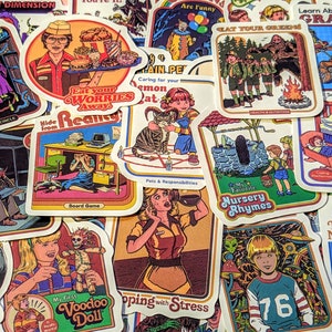 VINTAGE SATAN FUNNY Sticker Set, Retro Style Artwork, Breakfast With ...