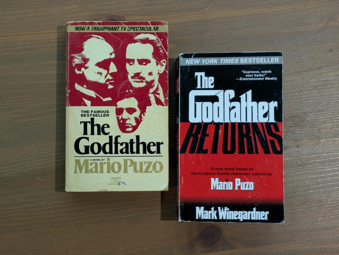 GODFATHER & RETURNS by Mario Puzo - 2pack Books Vintage Paperbacks Gift ...