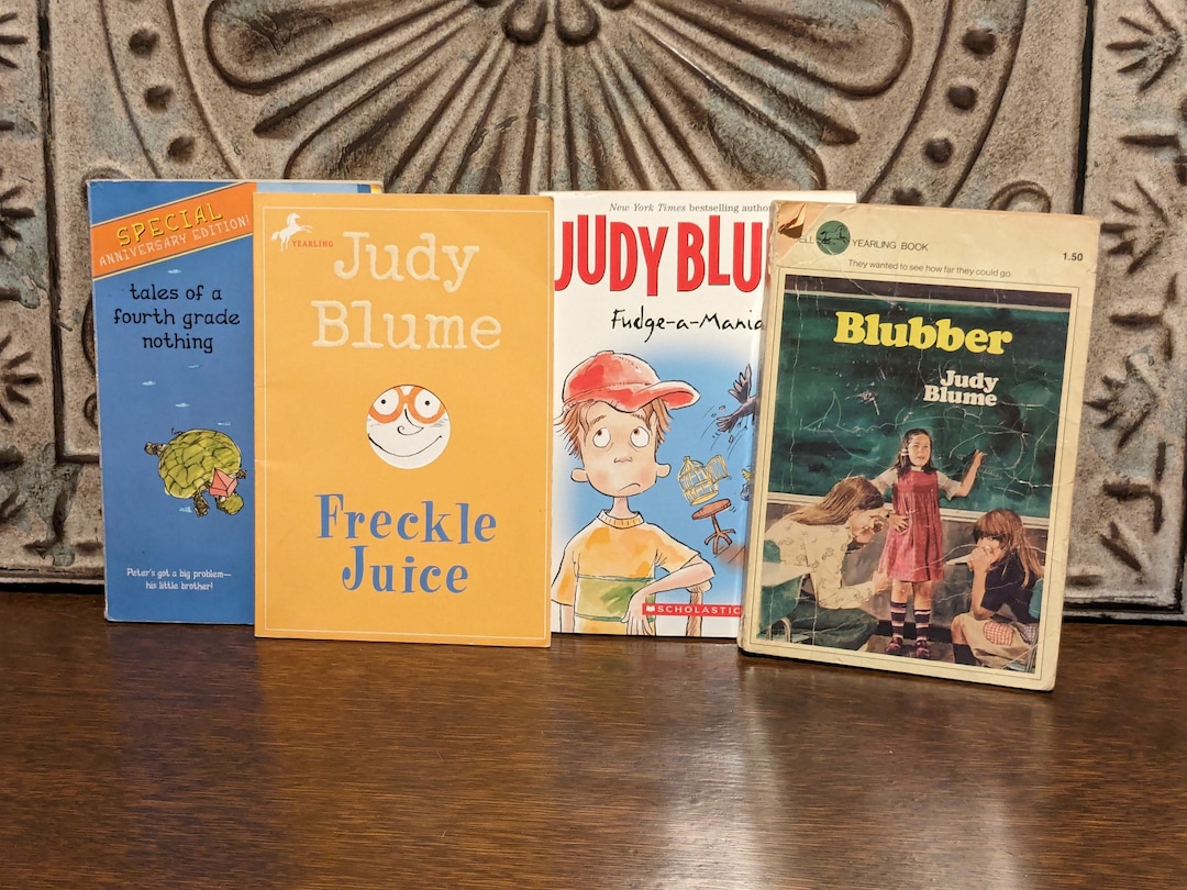 JUDY BLUME 4pk Book Lot Tales of a 4th Grade Nothing, Freckle Juice ...