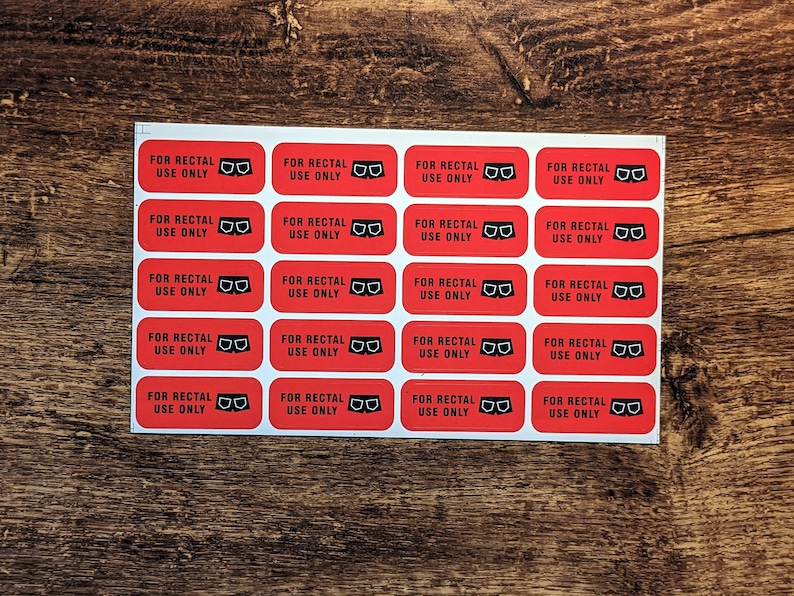 RECTAL USE ONLY Hilarious Gag Gift Stickers, Stocking Stuffer Laugh Out ...