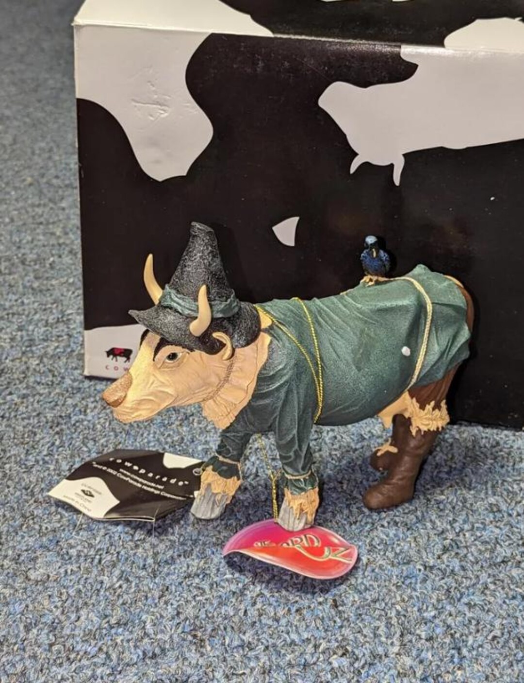 Wizard of Oz SCARECOW Multicolor COWPARADE 6" Humor Cow Figurine ...