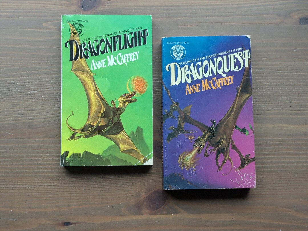 2pk DRAGONFLIGHT / DRAGONQUEST Anne Mccaffrey Dragonriders of Pern ...