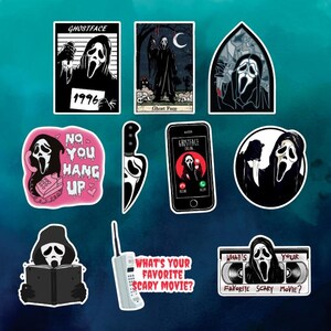SCREAM MOVIE STICKERS Retro Artwork Decal Set, Indoor/outdoor Scary ...