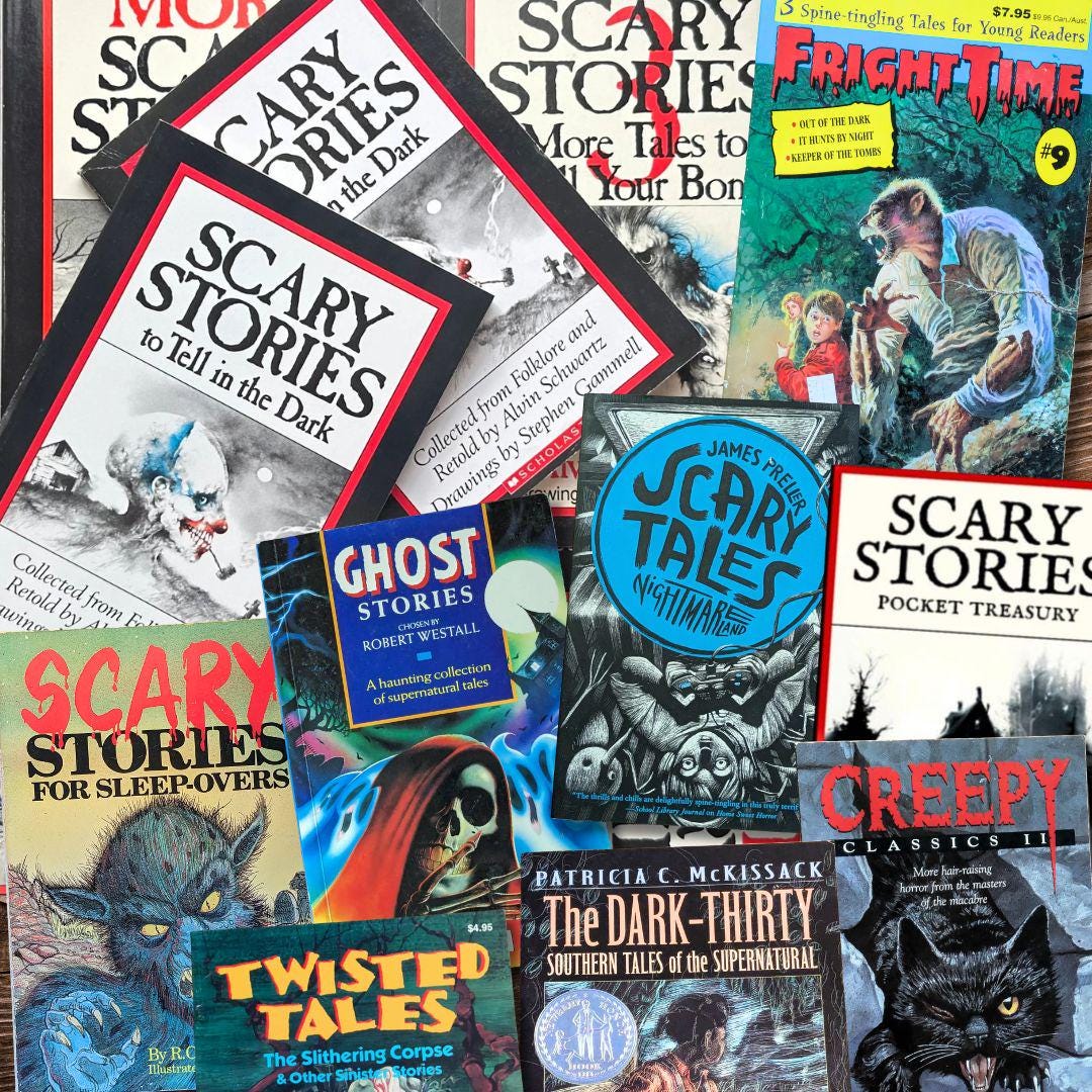 SCARY STORIES Tell in the Dark, Tales for Sleep Overs U Pick Vintage ...