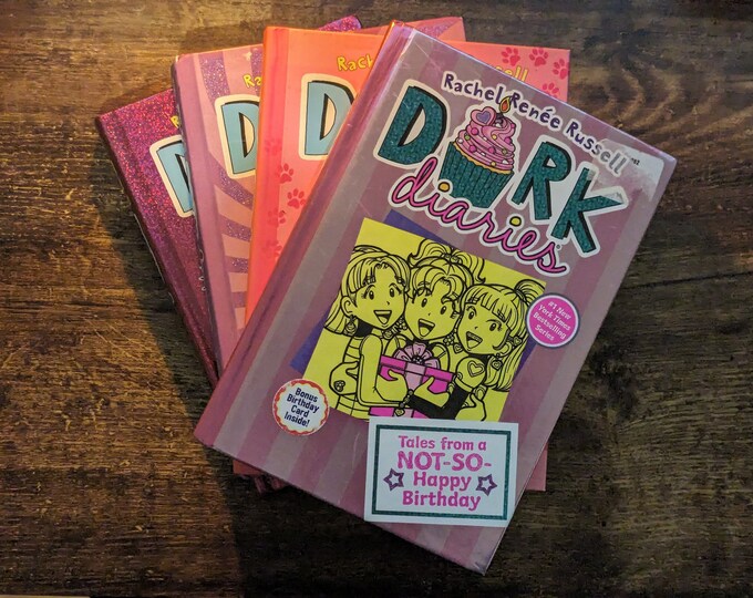 4pk DORK DIARIES Book Lot - Not so Perfect Pet Sitter, Happy Birthday ...