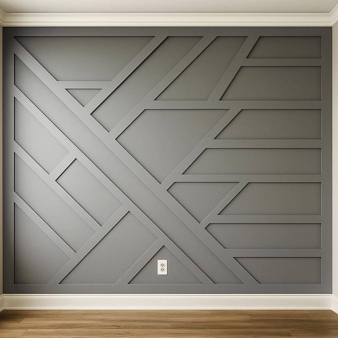 Asymmetrical Wall Molding Design Project (digital Service) - Etsy