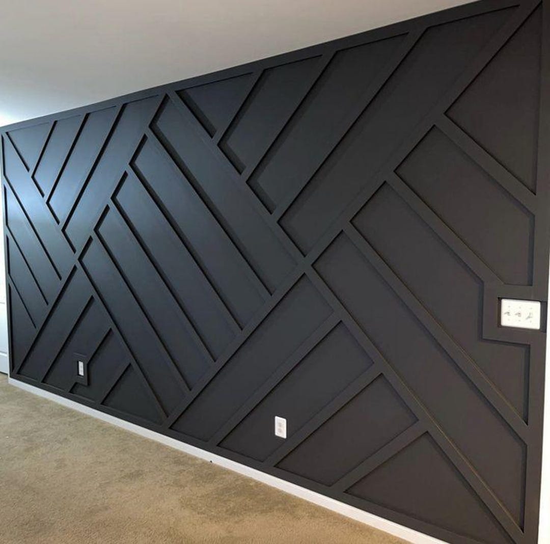 Dimensional Accent Wall-custom Amazing Wall Design, Trim Wall Design ...