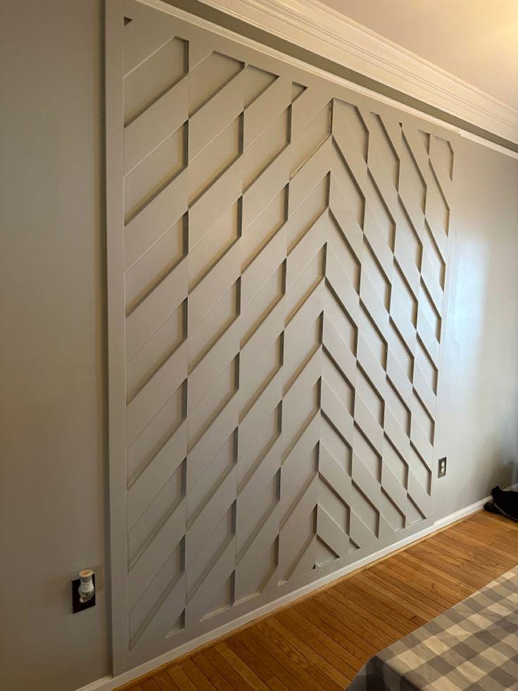 Custom Dimensional Accent Wall Design: Blueprints & Cutting List ...