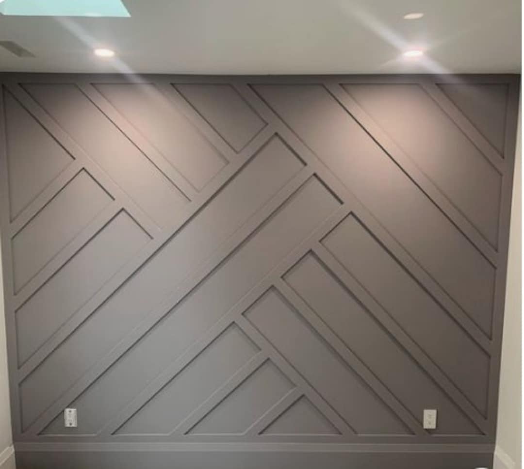 Asymmetrical Wall Molding Project Build-to-install Wall Molding for ...