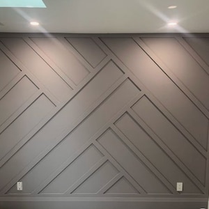 Asymmetrical Wall Molding Project Build-to-install Wall Molding for ...