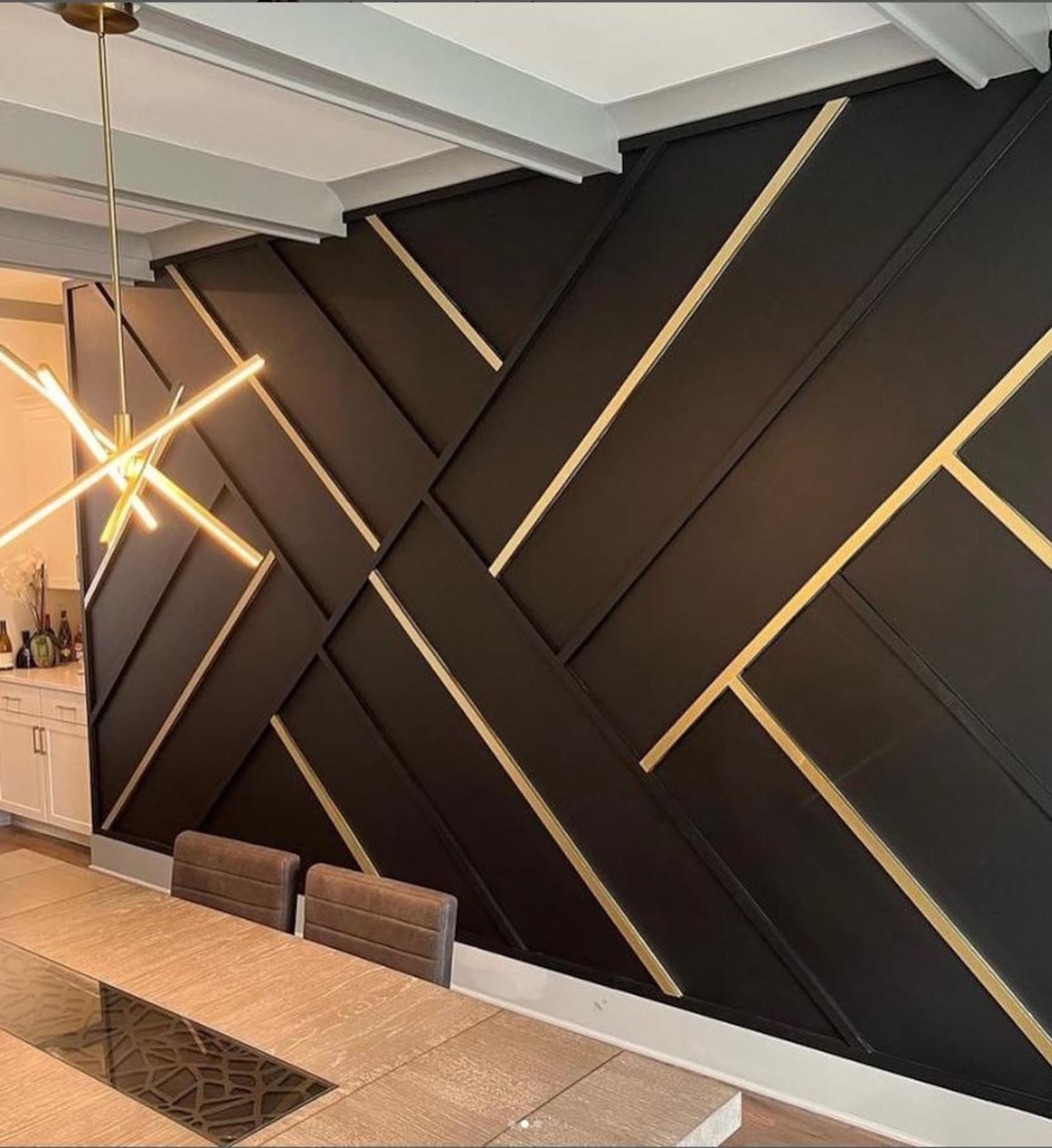 Custom Accent Wall Design Plans: Trim Wall Blueprints (digital Download ...