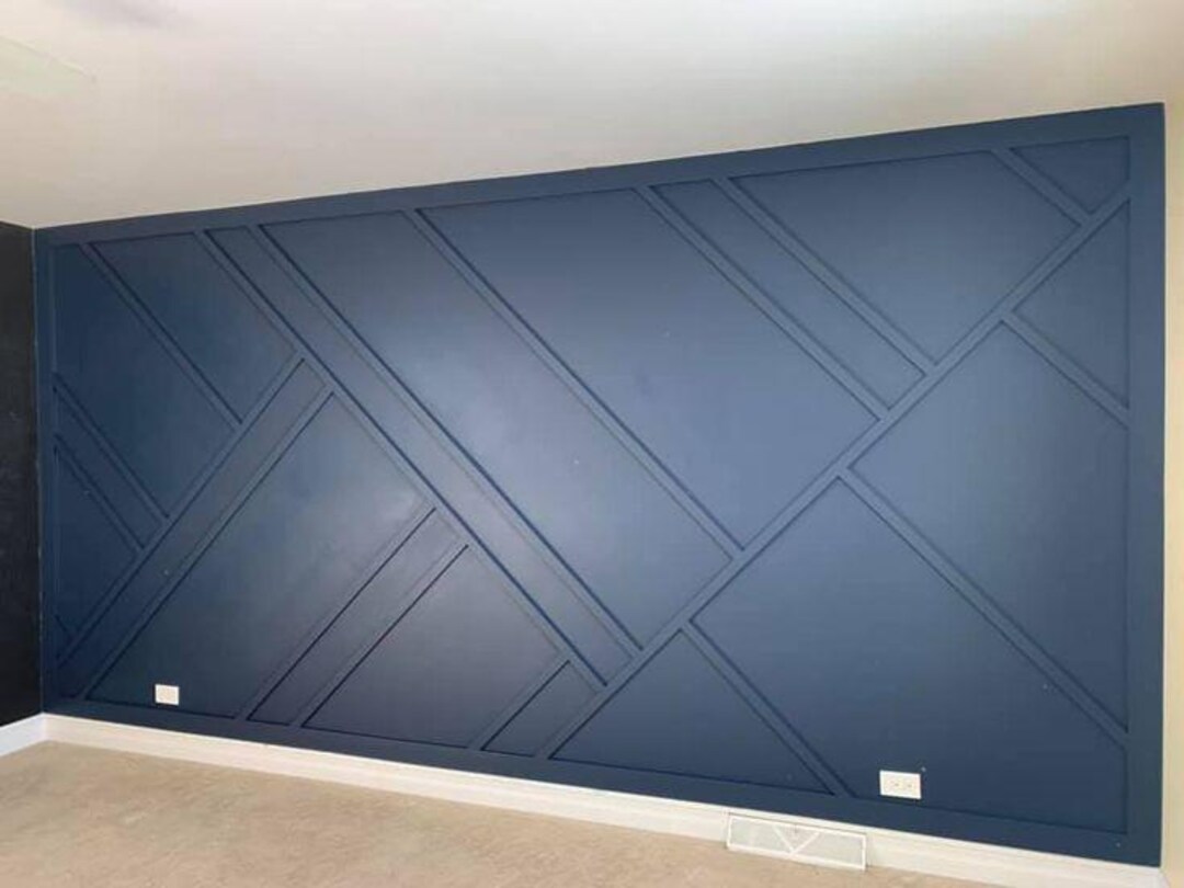 Asymmetrical Wall Molding Design: Custom Build-to-install (digital ...