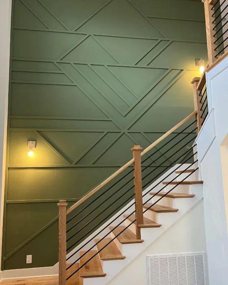 Dimensional Accent Wall-custom Amazing Wall Design, Staircase Wall ...