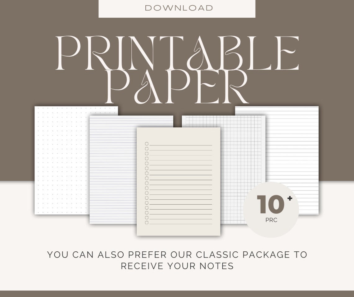 Dot Grid Paper, Lined Paper, Graph Paper, Notebook Paper, Dotted Paper ...