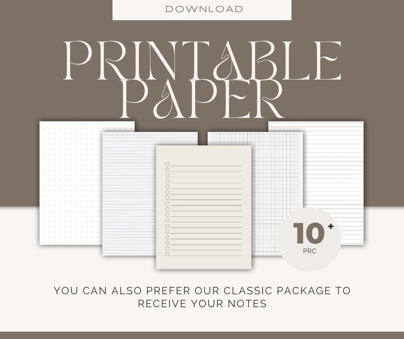 Dot Grid Paper, Lined Paper, Graph Paper, Notebook Paper, Dotted Paper ...