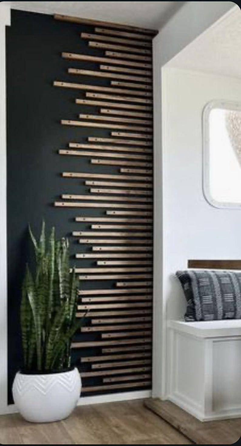 Asymmetrical Wall Slat Design: Custom Build-to-install (digital Service ...