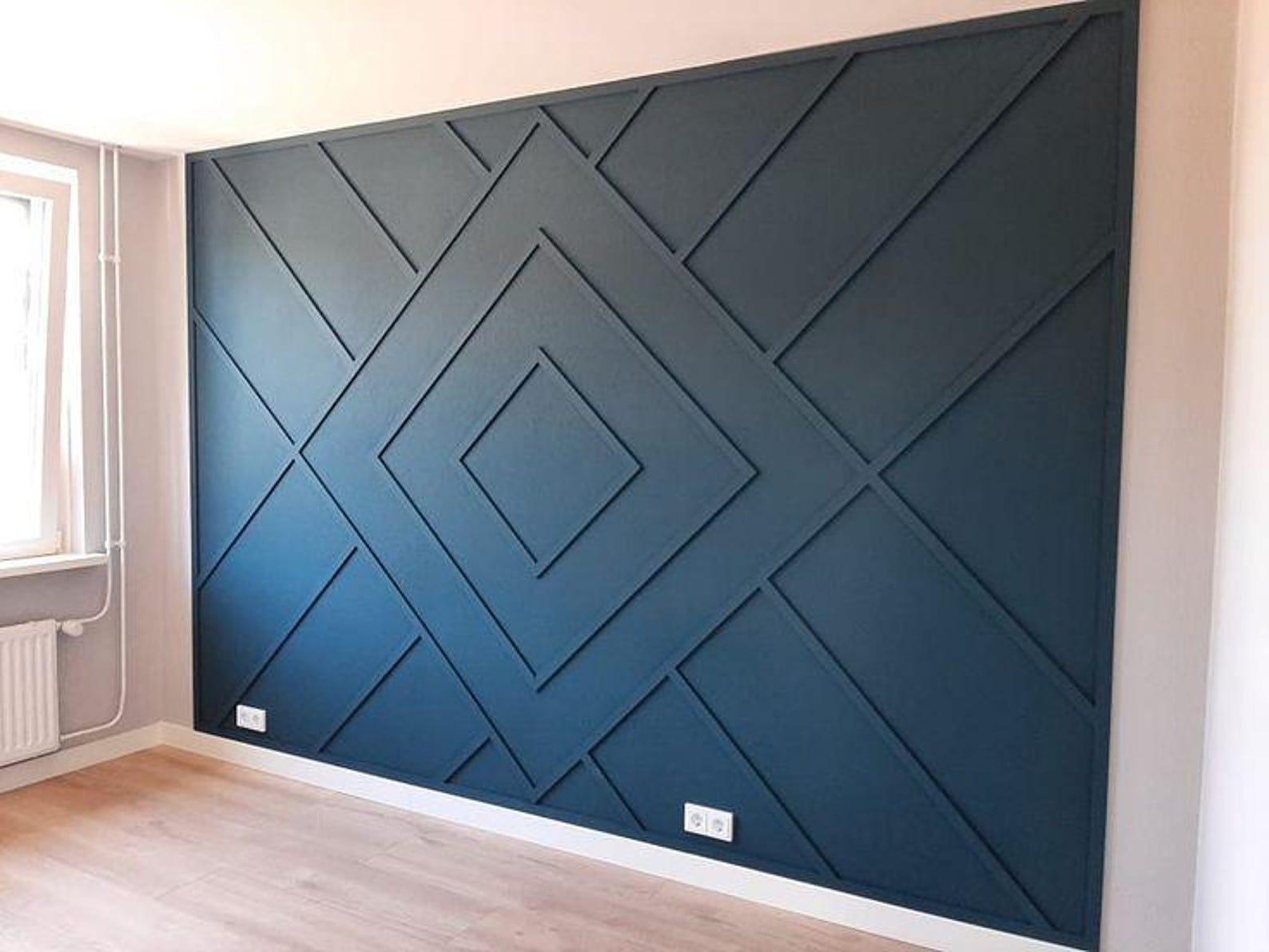 Custom Accent Wall Design Plans: Trim Wall Blueprints (digital Download ...