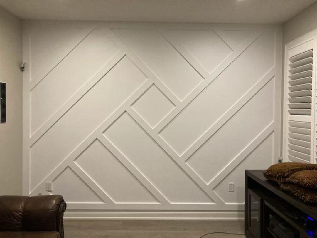 Dimensional Accent Wall-custom Amazing Wall Design, Trim Wall Design ...