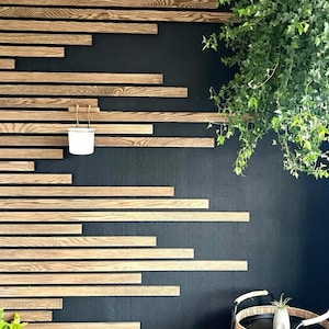 Asymmetrical Wall Slat Design: Custom Build-to-install (digital Service ...