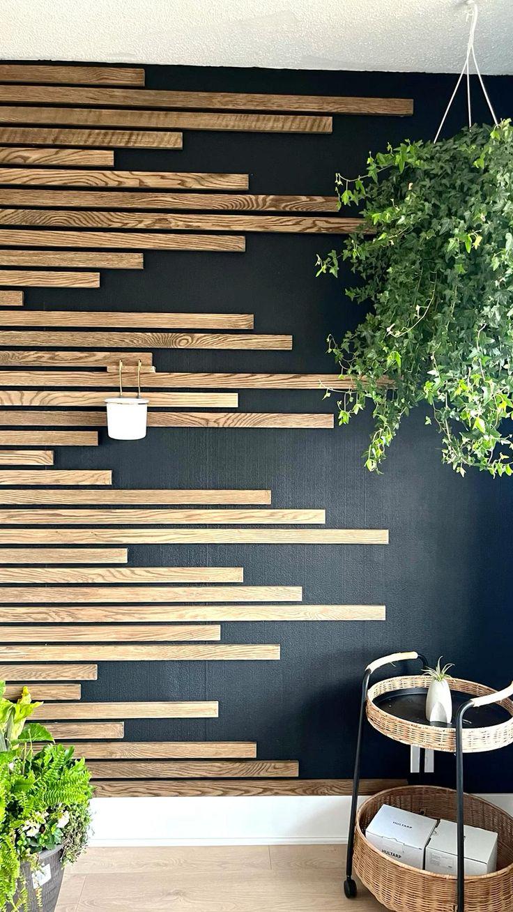 Custom Slat Wall Design, Accent Wall, Blueprints and Cutting List ...