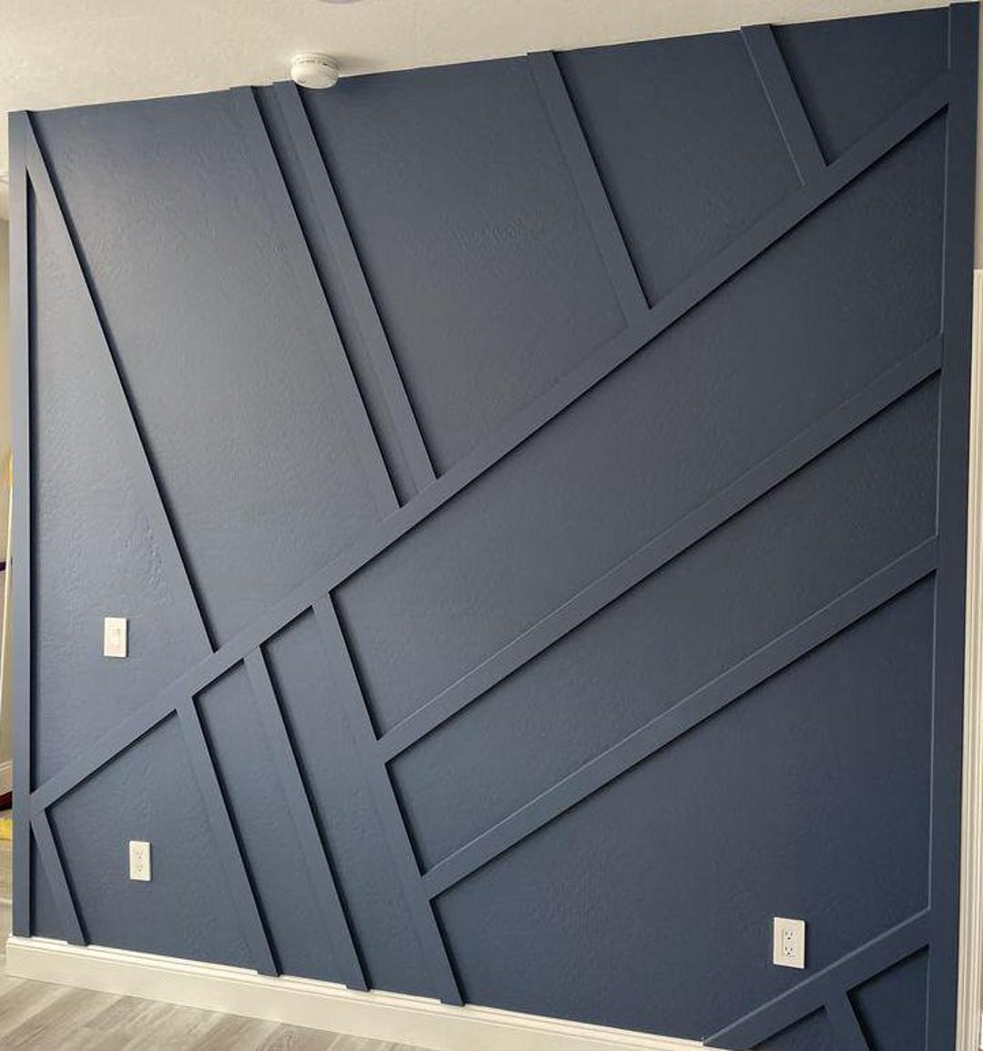 Asymmetrical Wall Molding Project Build-to-install Wall Molding for ...