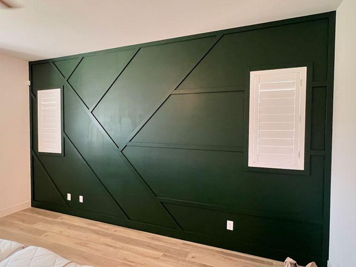 Asymmetrical Wall Molding Project Build-to-install Wall Molding for ...