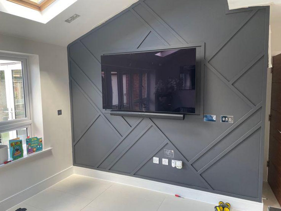 Custom Wall TV Unit Design: Digital 2D Model Digital Service - Etsy