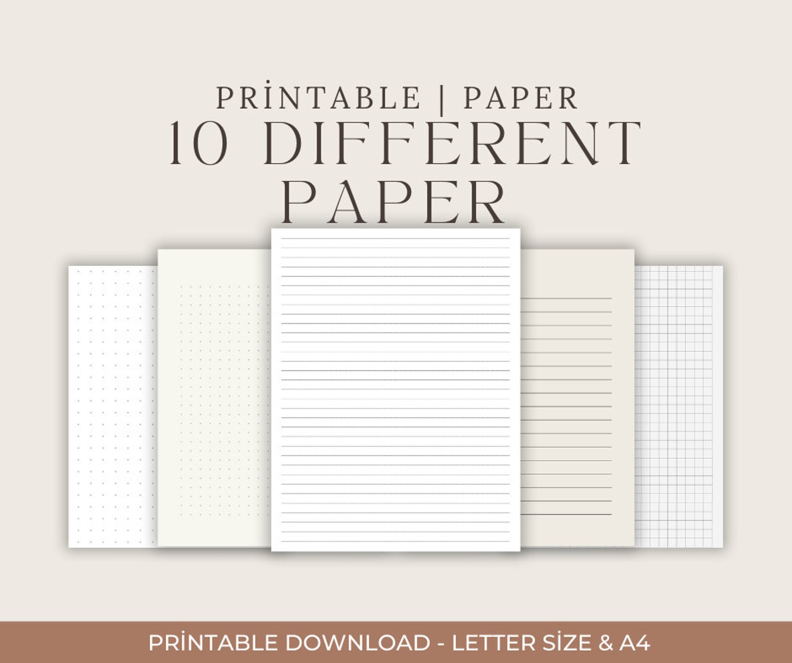 Dot Grid Paper, Lined Paper, Graph Paper, Notebook Paper, Dotted Paper ...