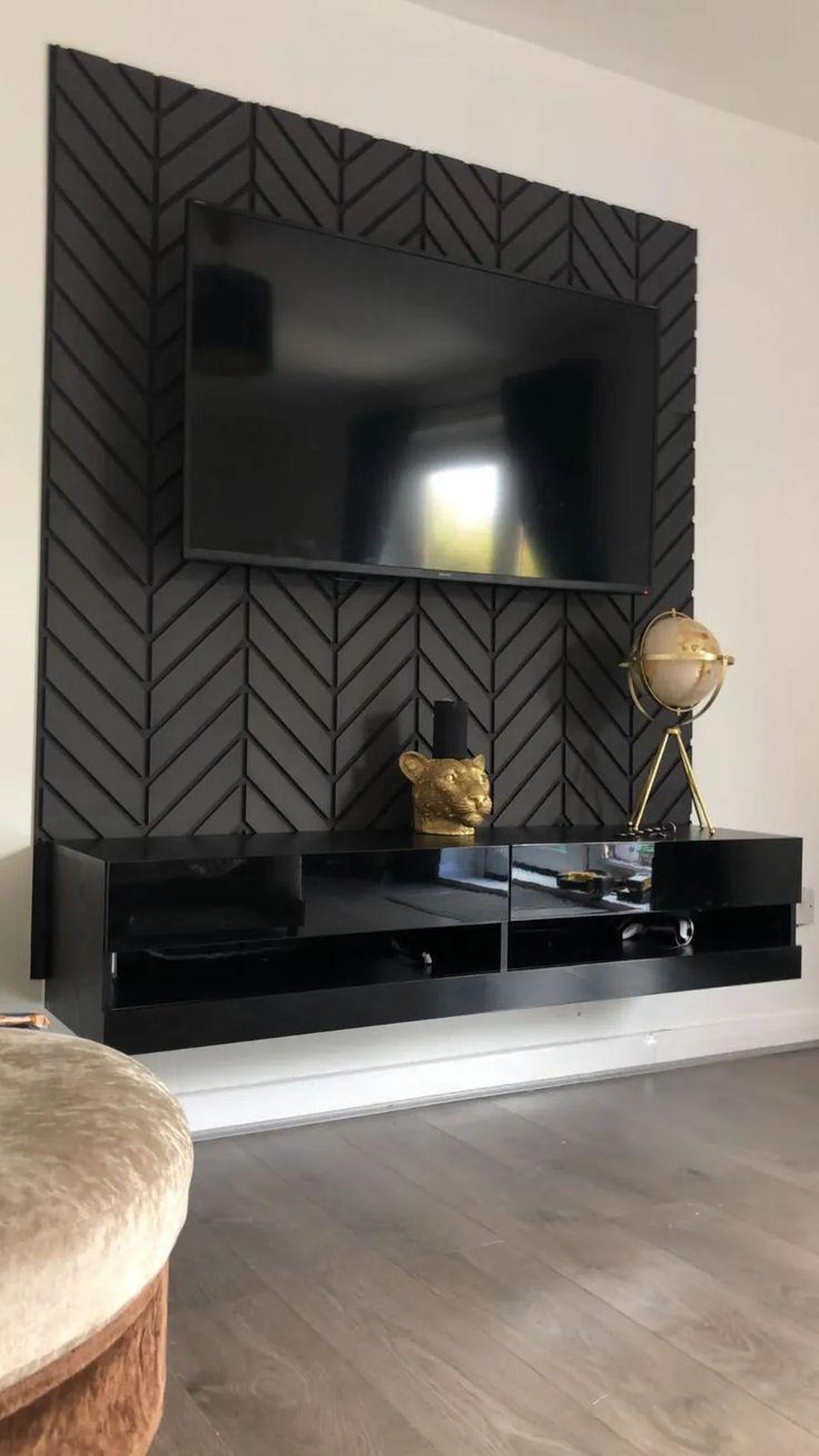 Custom Wall TV Unit Design: Digital 2D Model Digital Service - Etsy