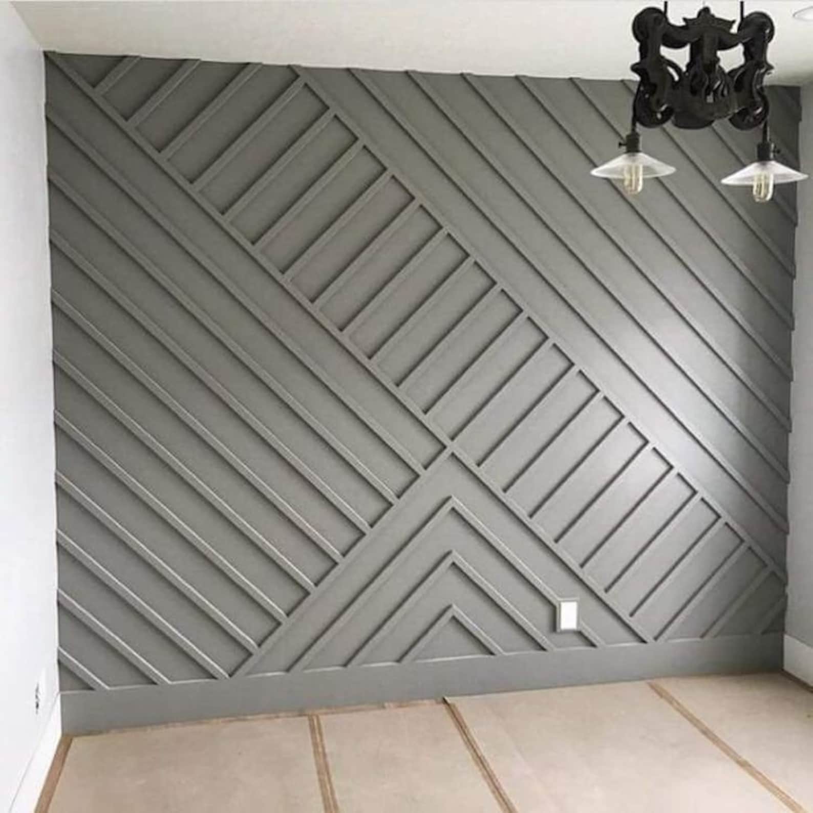 Dimensional Accent Wall-custom Amazing Wall Design, Trim Wall Design ...