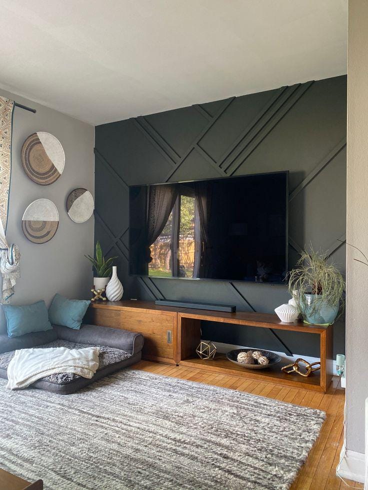 Custom Wall TV Unit Design: Digital 2D Model Digital Service - Etsy