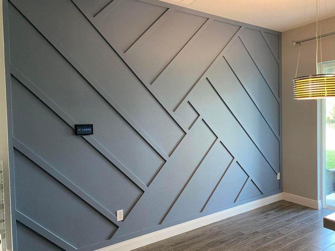 Asymmetrical Wall Molding Project Build-to-install Wall Molding for ...