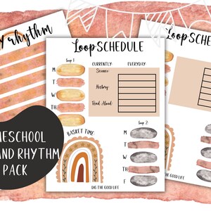 Homeschool Loop Schedule & Daily Rhythm Chart Printable PDF Pack - Etsy
