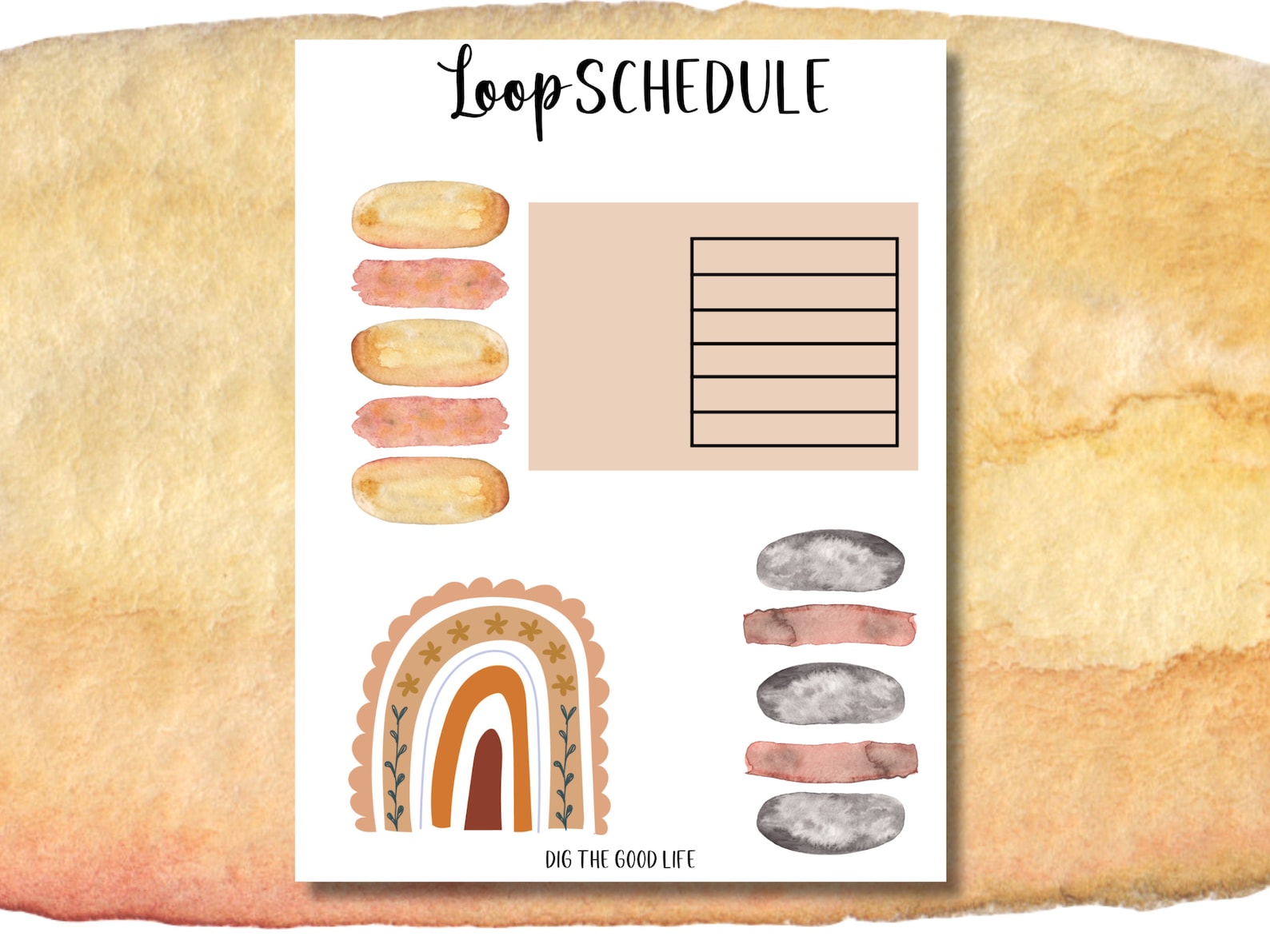 Homeschool Loop Schedule & Daily Rhythm Chart Printable PDF Pack - Etsy