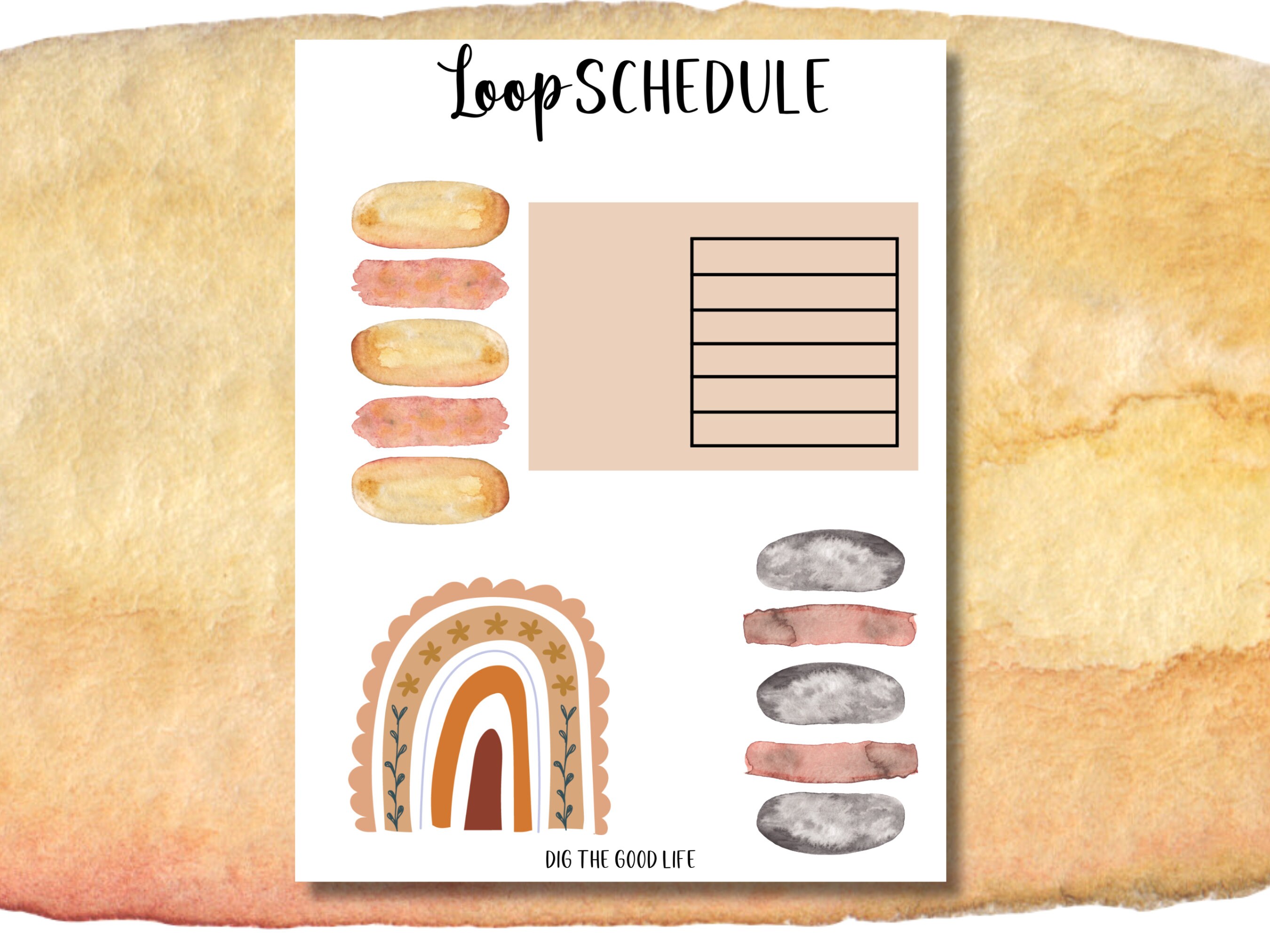 Homeschool Loop Schedule & Daily Rhythm Chart Printable PDF Pack - Etsy