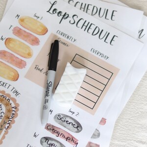 Homeschool Loop Schedule & Daily Rhythm Chart Printable PDF Pack - Etsy