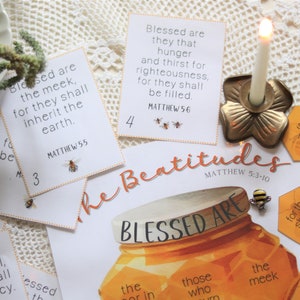 Beatitudes Kids Learning Pack Printable Pdf, Matching and Memory Verse ...