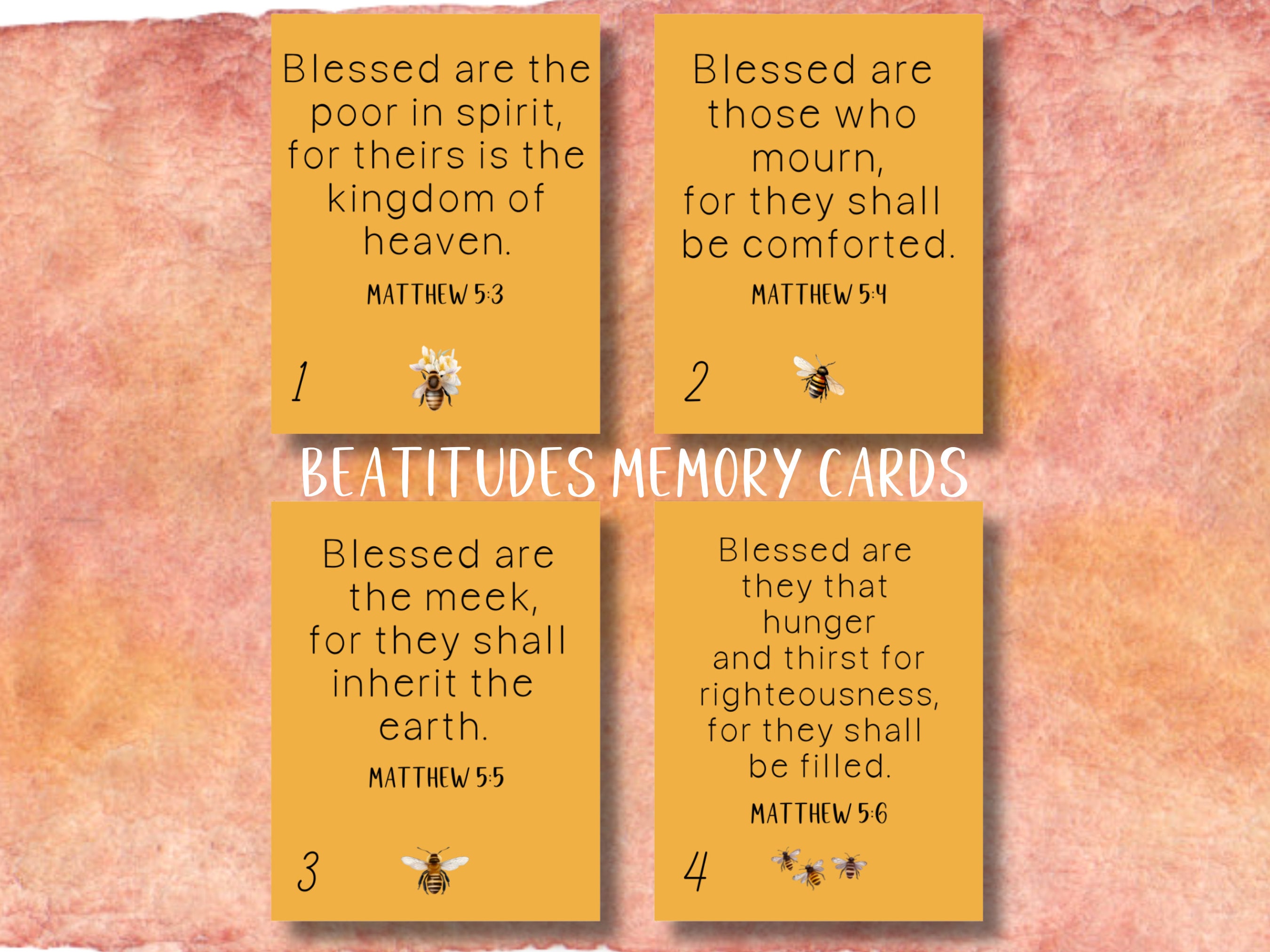 Beatitudes Kids Learning Pack Printable Pdf Matching and - Etsy