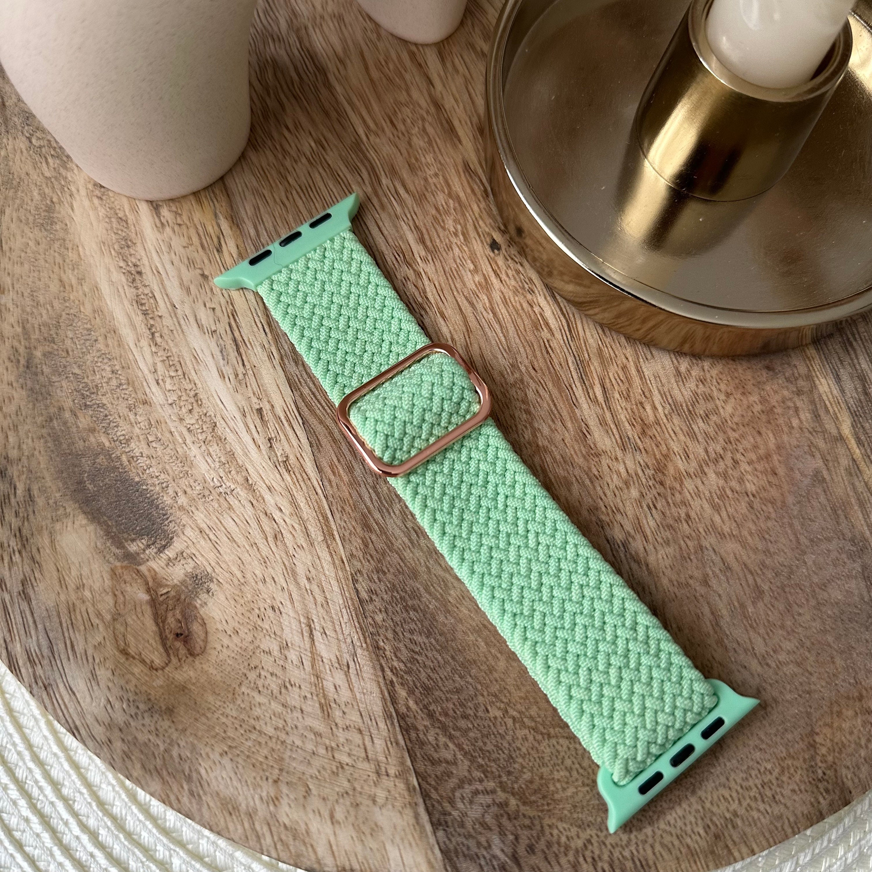New Color Adjustable Braided Solo Loop Strap Band for Apple Watch ...