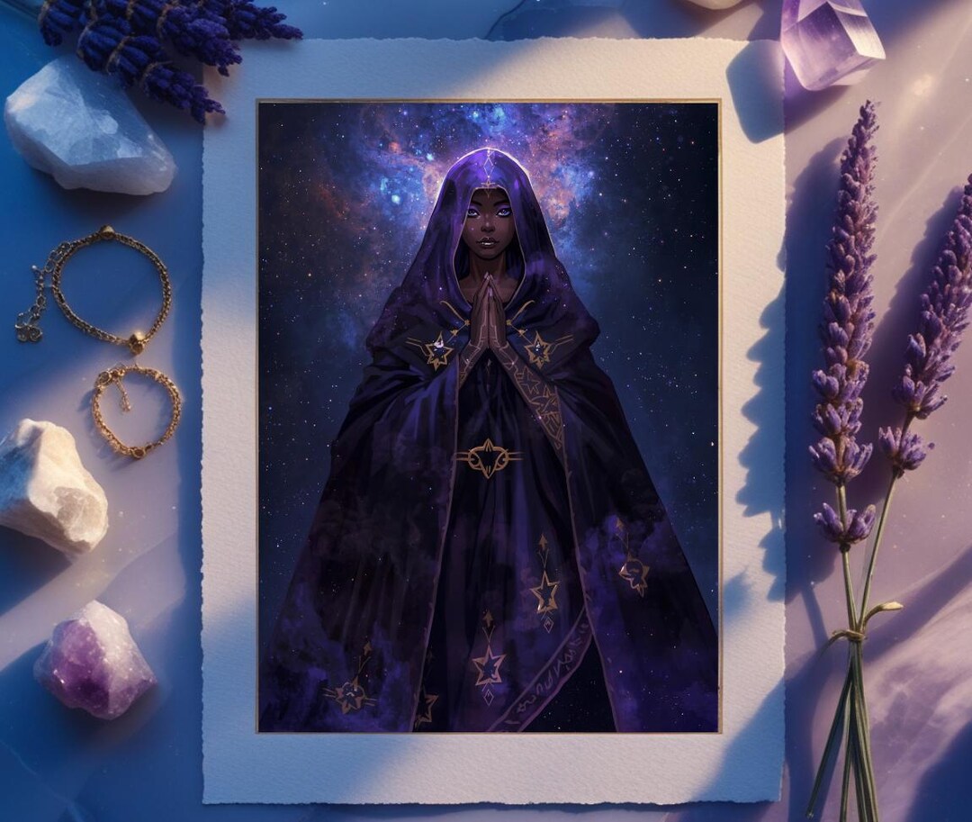Scorpio Goddess Wall Art – Water Sign Zodiac Print – African American ...