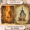 Medieval Label Ephemera Bundle 40 PNG, Printable Middle Ages Supplies ...