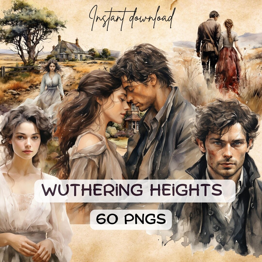 Wuthering Heights Victorian Clipart 60 PNG English Gothic - Etsy