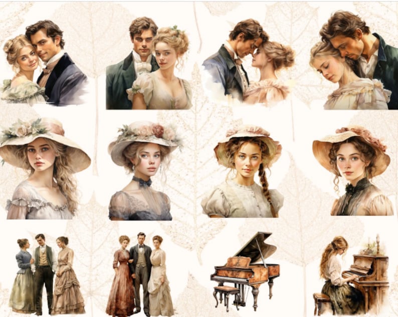1000+ Victorian Gothic Romance MEGA Clipart Bundle: Jane Eyre ...