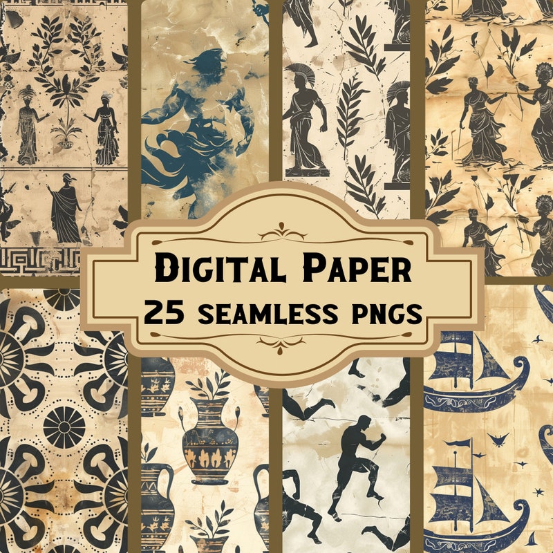 Printable Collage Mythology - Etsy UK