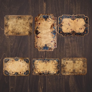 Medieval Label Ephemera Bundle (40 PNG), Printable Middle Ages Supplies ...