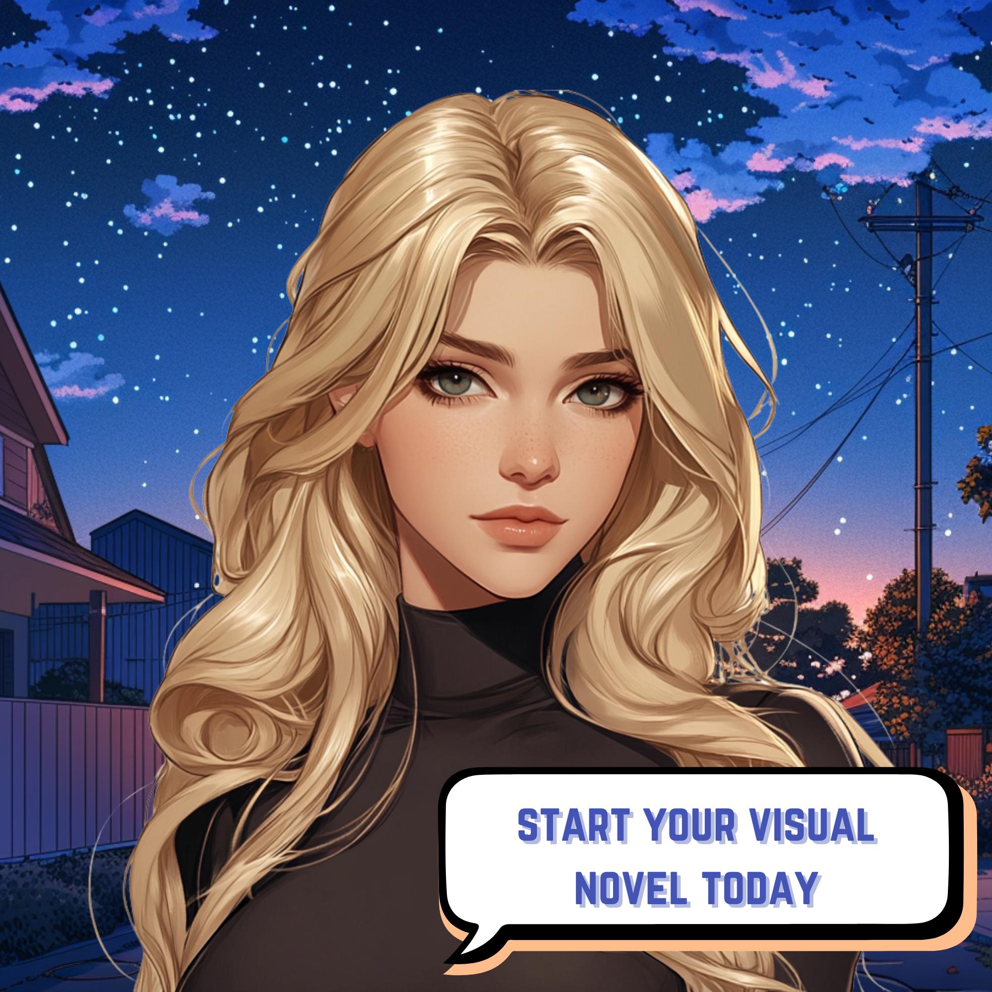 Visual Novel Female Avatar Set (30 PNG), Single High-res Character With ...
