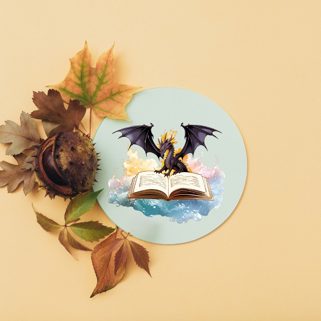 Bookish Dragon Clipart Bundle 20 Pngs, Watercolor Magical Creature Art ...