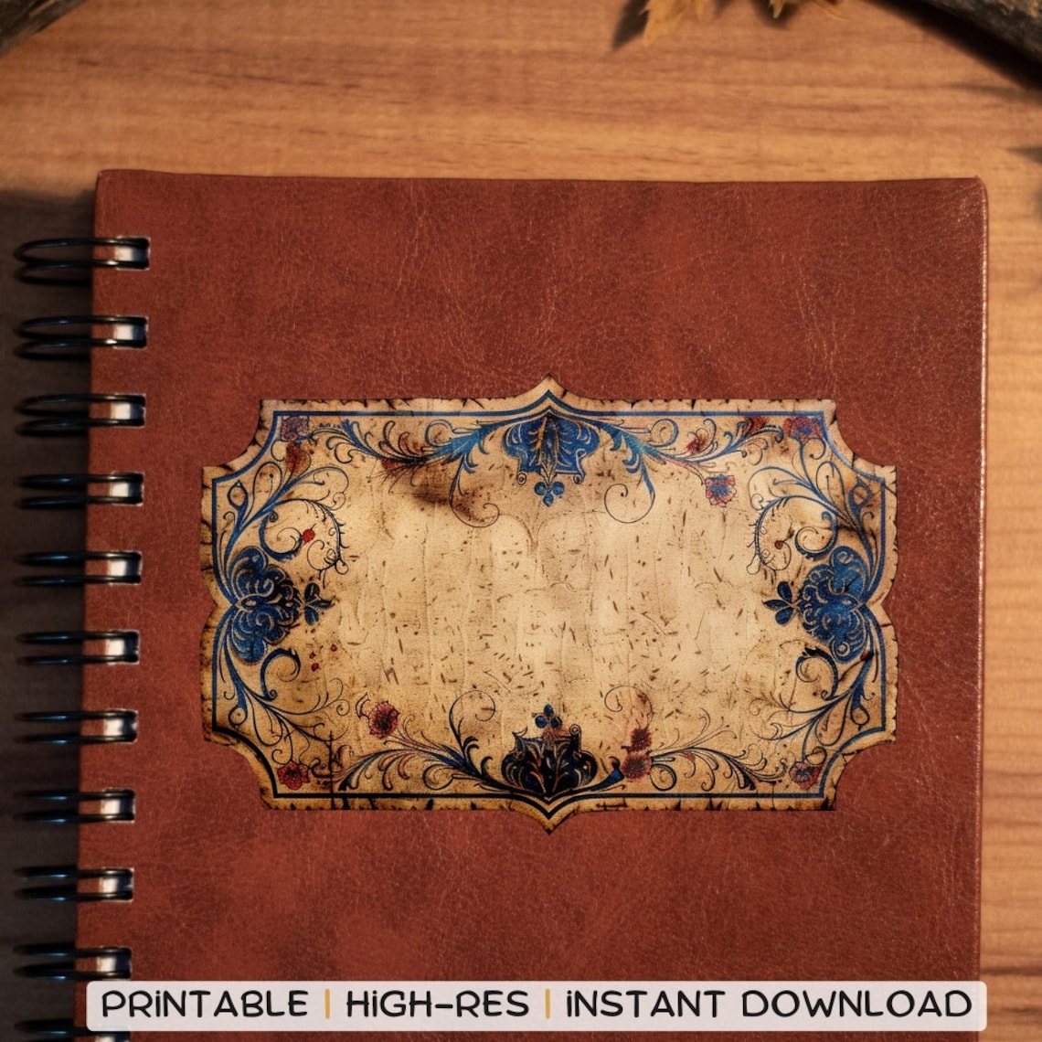Medieval Label Ephemera Bundle (40 PNG), Printable Middle Ages Supplies ...
